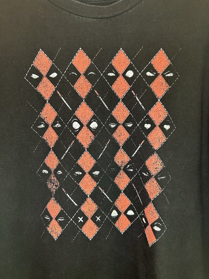 Men’s Black Deadpool Argyle Tee Shirt XL | eBay