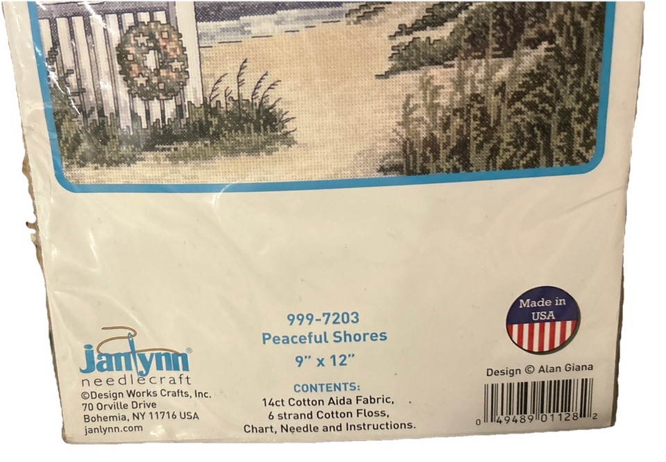 Janlynn Counted Cross Stitch Kit 12x9 Lighthouse Isaiah 43:2 Peaceful ...