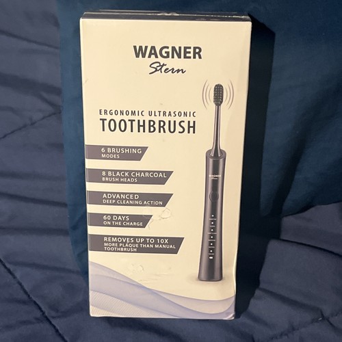 Wagner & Stern Ergonomic ultrasonic Electric Toothbrush with 8 Charcoal ...