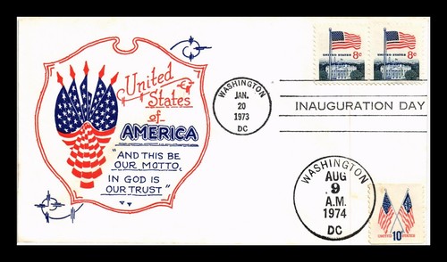 DR JIM STAMPS US COVER PRESIDENT NIXON INAUGURATION DAY DUAL CANCEL ABC ...