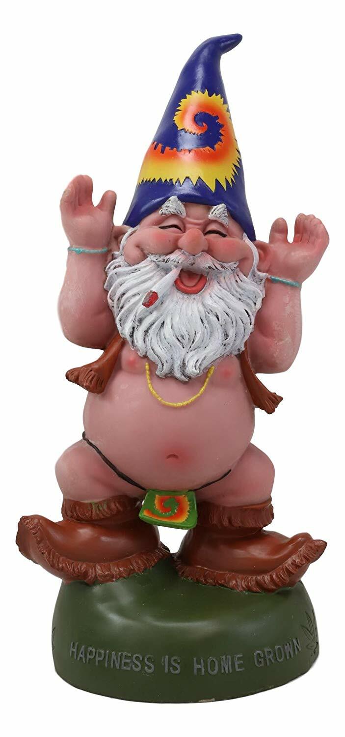 Ebros Free Spirited Hippie Garden Old Mr Gnome Statue Happiness Is Home ...