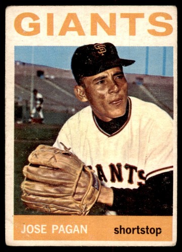 1964 Topps Jose Pagan Baseball Card San Francisco Giants #123 A | eBay