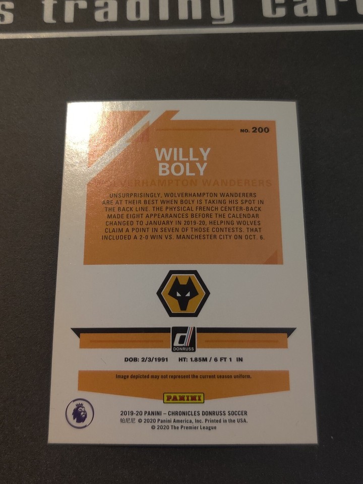 2019-20 Panini Chronicles Donruss Willy Boly Orange Laser Parallel RC ...