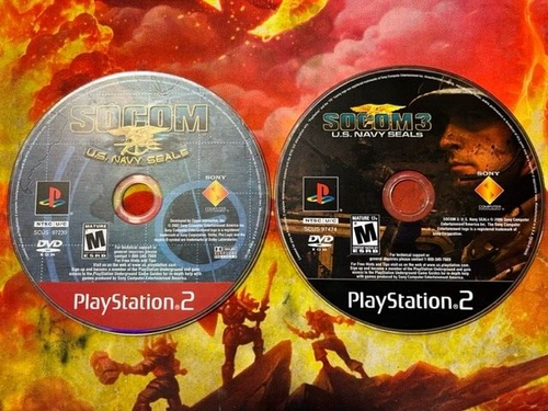 SOCOM: U.S. Navy Seals 1 &3 Playstation 2 PS2 Military Disc Only Lot ...