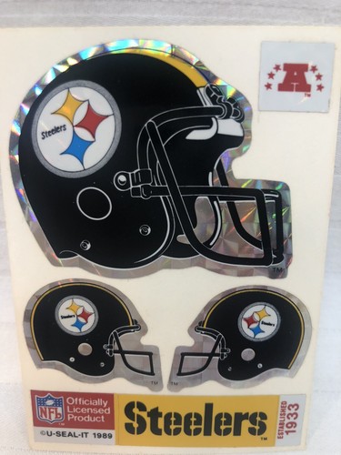 1989 NFL U Seal It Pittsburgh Steelers Football Helmet Holo Prism ...