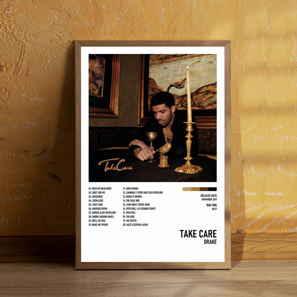 Drake Take Care Album Cover Drake Metal Tin Sign Take Care Album Cover