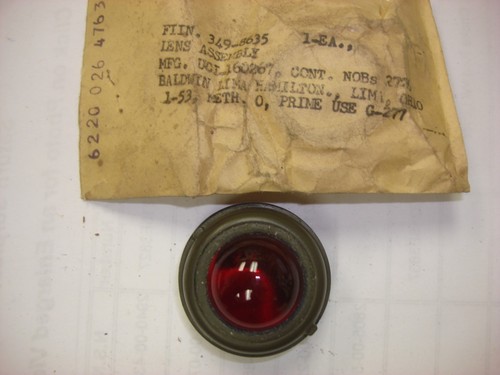 NOS! MILITARY DASH LIGHT INDICATOR LENS ONLY RED !!! | eBay