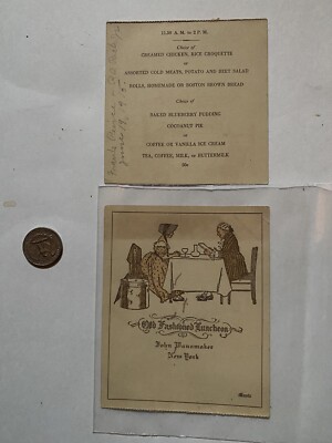 Old Fashioned Luncheon John Wanamaker Menu Postcard New York, circa ...