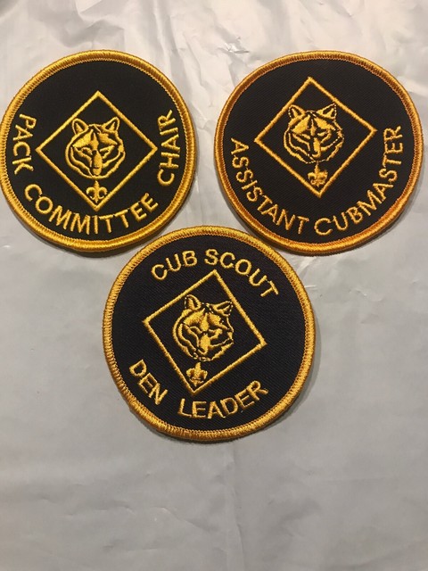 Lot 3 Cub Scout Leader Patches, Den Leader, Committee Chair, Assistant ...