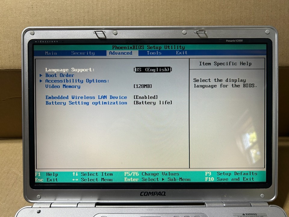 Used - Parts - Vintage Compaq Presario V2000 Laptop - AMD Sempron ...