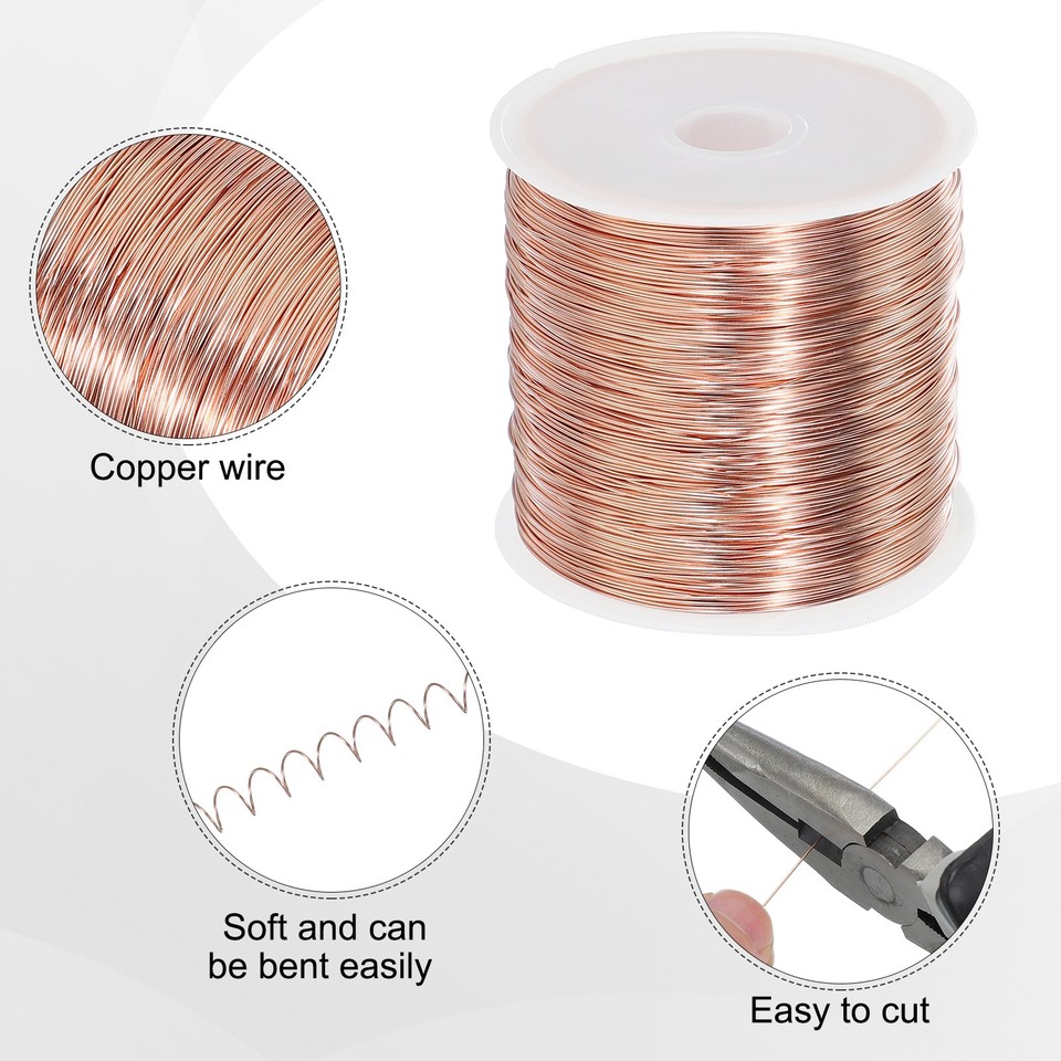 328Ft 28 Gauge Jewelry Wire, Jewelry Beading Wire 100M/0.3mm Red Copper | eBay