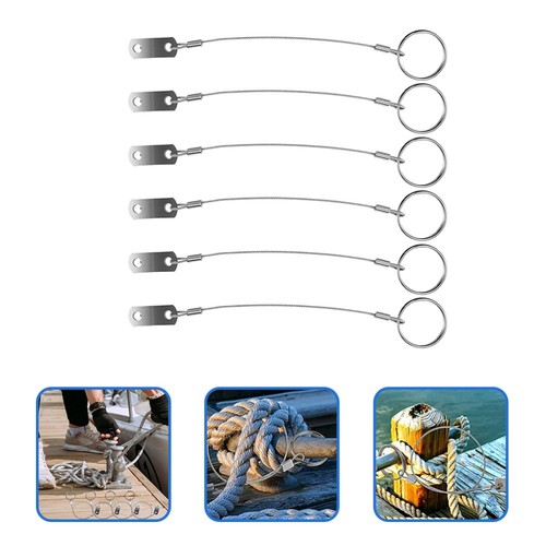 6 Pcs Anti-lost Rope Pin Tether Cable Marine Bimini Pins for Lanyards ...
