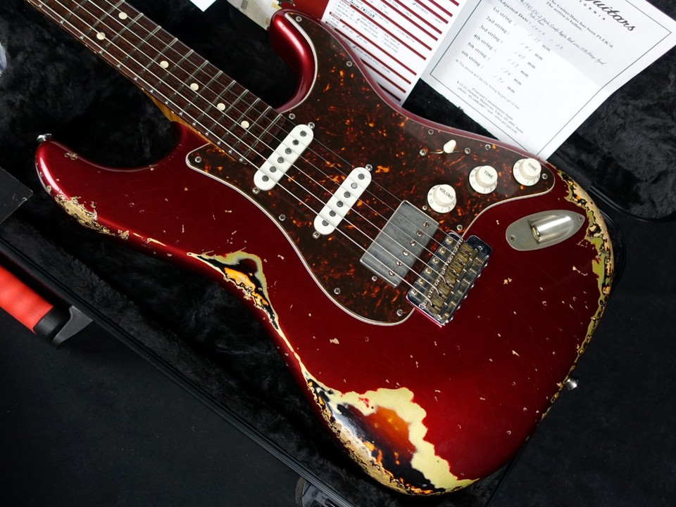 Xotic XSC-2 Dark Candy Apple Red Over 3TB Heavy Aged 2023 Used Electric ...