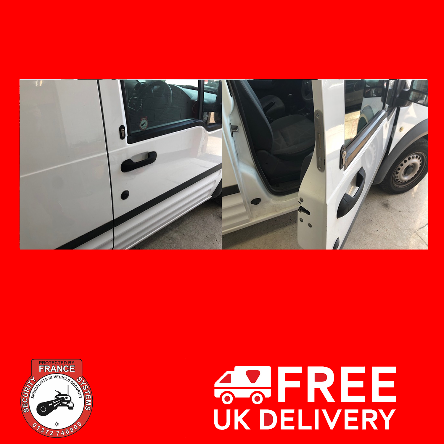 Ford Transit Connect 2002-2014 Front Door Van Security Deadlock Kit ...