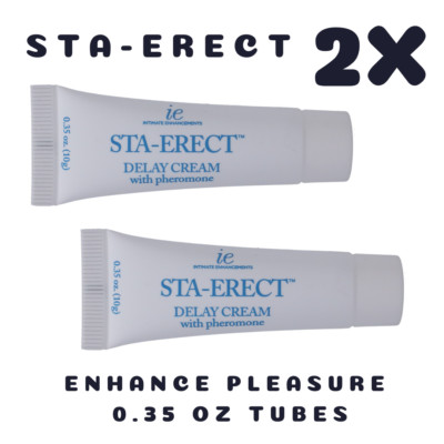 2 X STA-ERECT, Delay Cream, Male Genital Desensitizing, With Pheromones ...