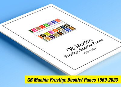 COLOR PRINTED GB MACHIN PRESTIGE PANES 1969-2023 STAMP ALBUM PAGES (118 ...