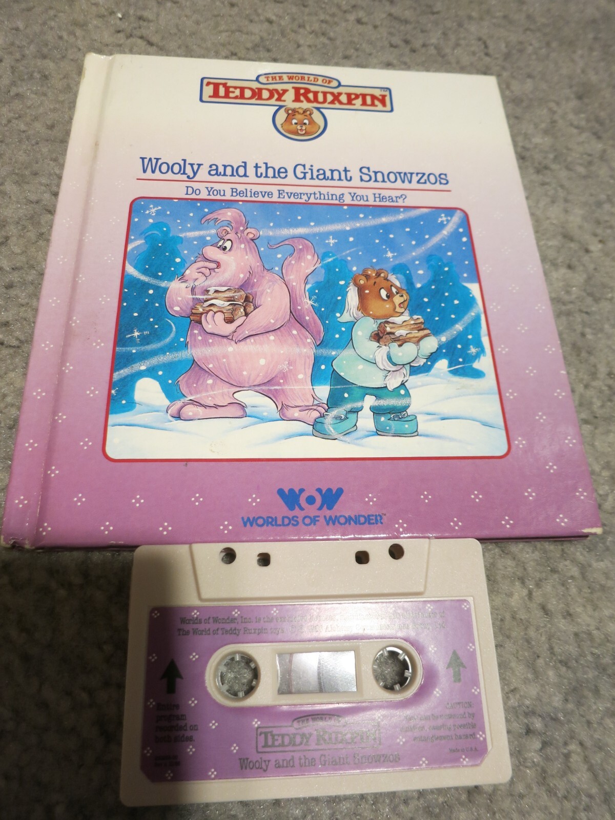 Worlds of Wonder: TEDDY RUXPIN - WOOLY AND THE GIANT SNOWZOS - Book and ...