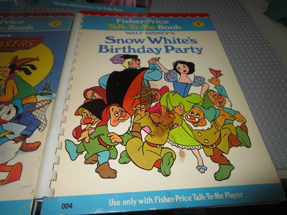 VINTAGE 1970'S LOT OF 5 FISHER PRICE TALK TO ME PLAYER BOOKS-DISNEY ...
