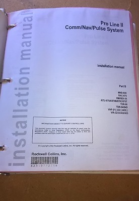 Rockwell Collins Pro Line II COMM NAV Pulse Install manual part B MND ...