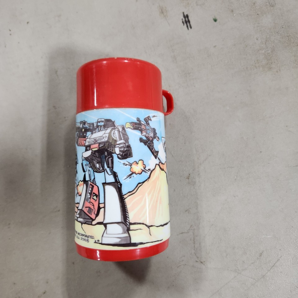 1984 Transformers Thermos for Lunch Box * Vintage * Lunchbox Bottle E5 ...