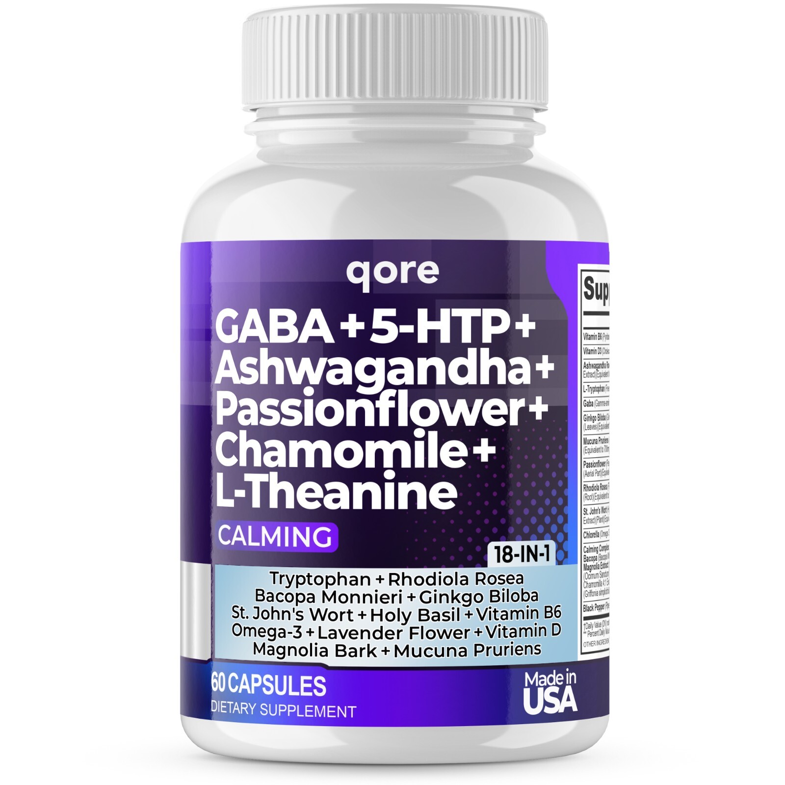Calming - GABA, 5-HTP, ASHWAGANDHA - 60 Ct. (Pack of 1) | eBay