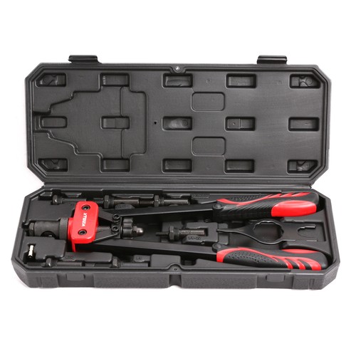 Hand Riveter Rivet Gun Nut 7pc Metric& SAE Mandrels M5-M10,1/4-20,5/16 ...