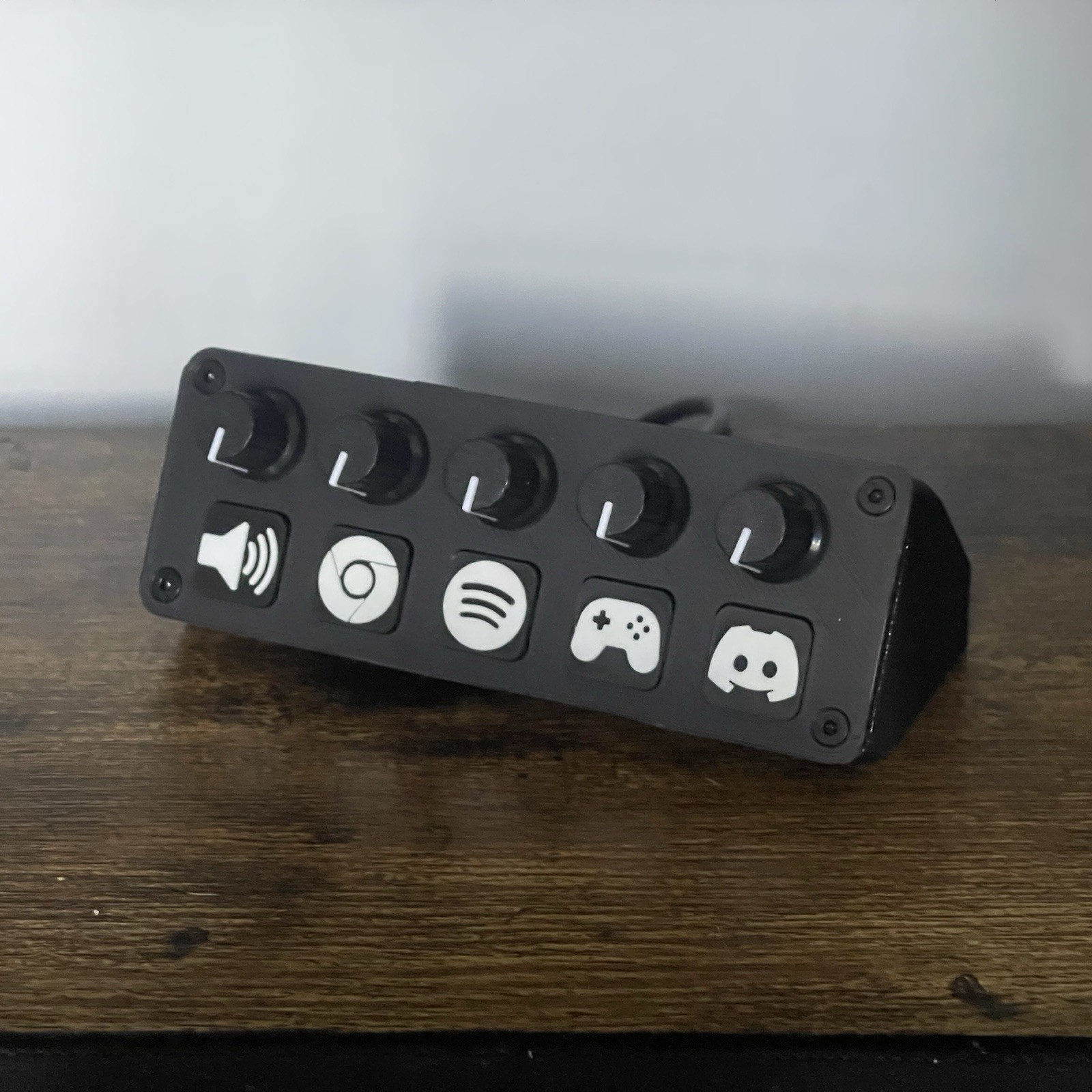 PC Volume Control Mixer For Windows, Linux - Customisable - Black - USB ...