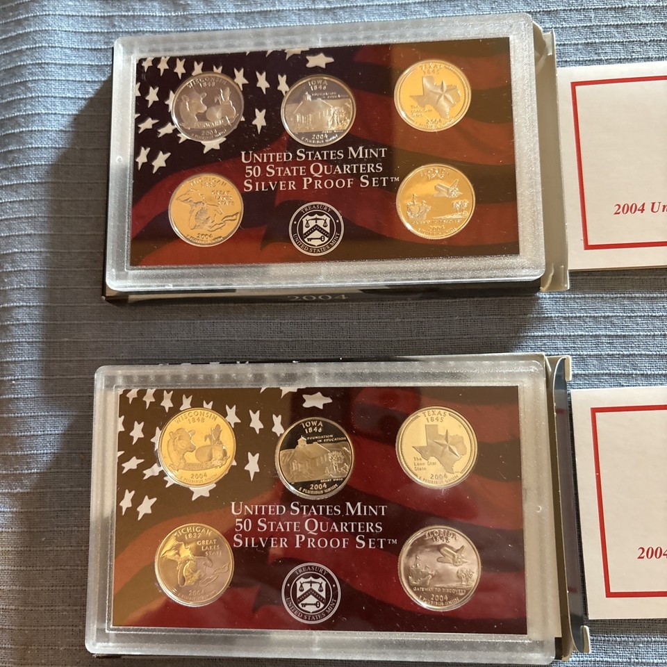 2004 US Mint Silver Quarter Proof Sets Lot Of 2 | eBay