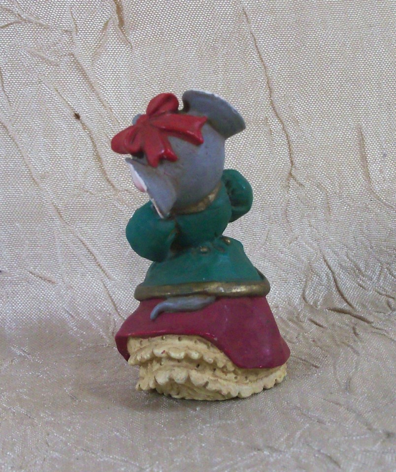 MouseKins Three Vintage Mini Resin Christmas Mouse Figurines & Ornament ...