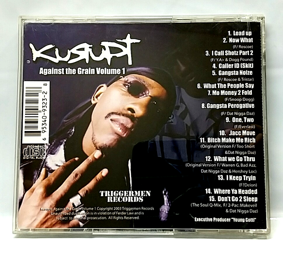 (CD) Kurupt – Against The Grain Volume 1, US Press, TMR-9323-2, Rare ...