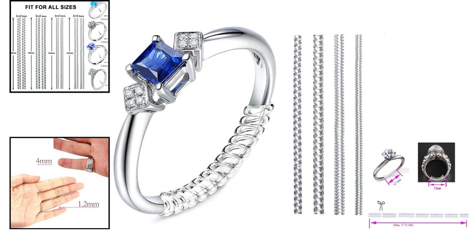 Invisible Ring Size Adjuster – 12pcs, Adjustable & Comfortable for ...