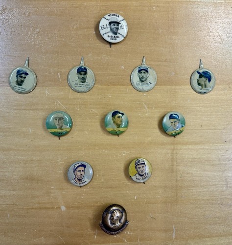 RARE Vintage Baseball Pins Lot Of 11 - Early 1900’s - Ruth & DiMaggio ...