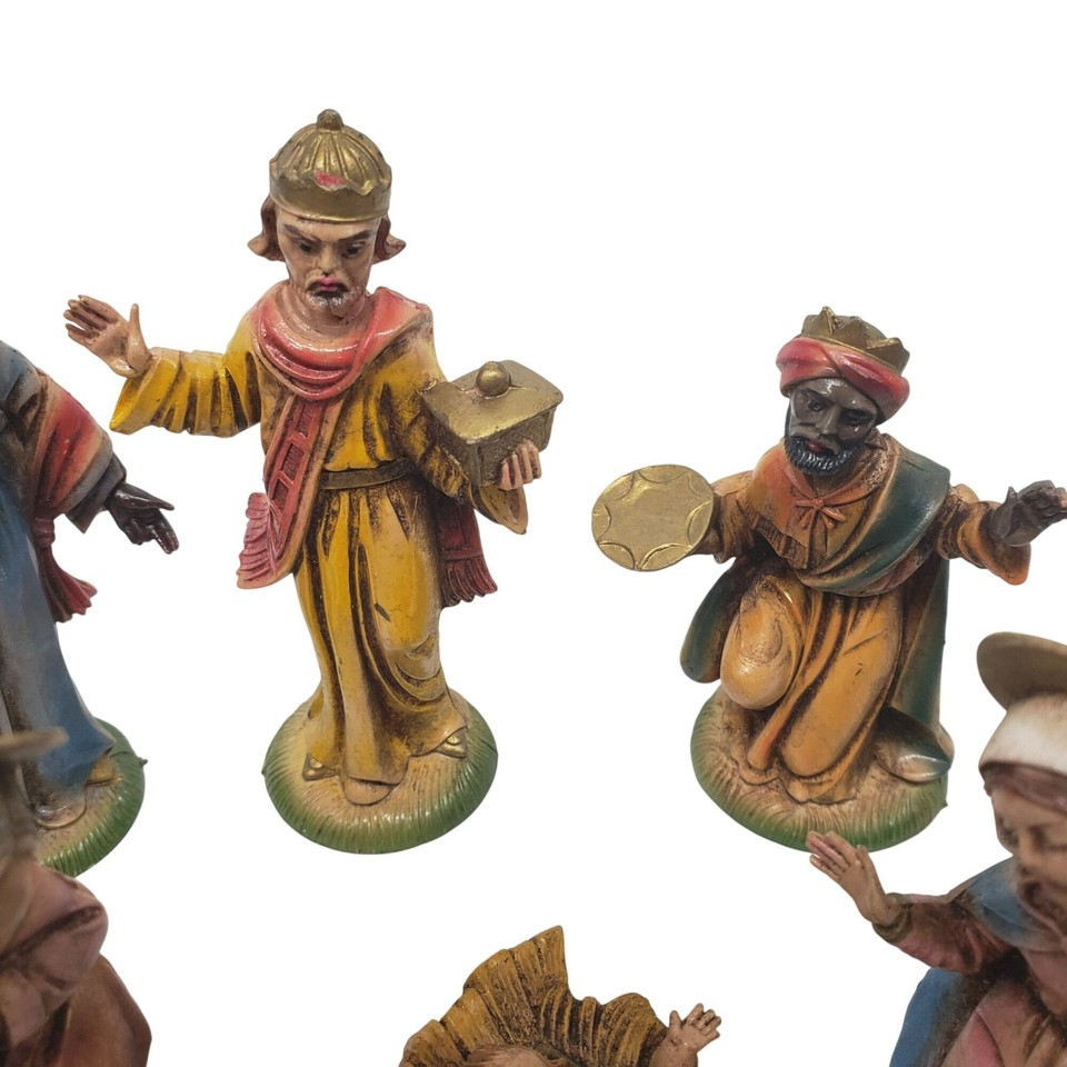 Vintage Nativity Set Lot of 10 Made in Italy Fontanini? Resin Figurines ...