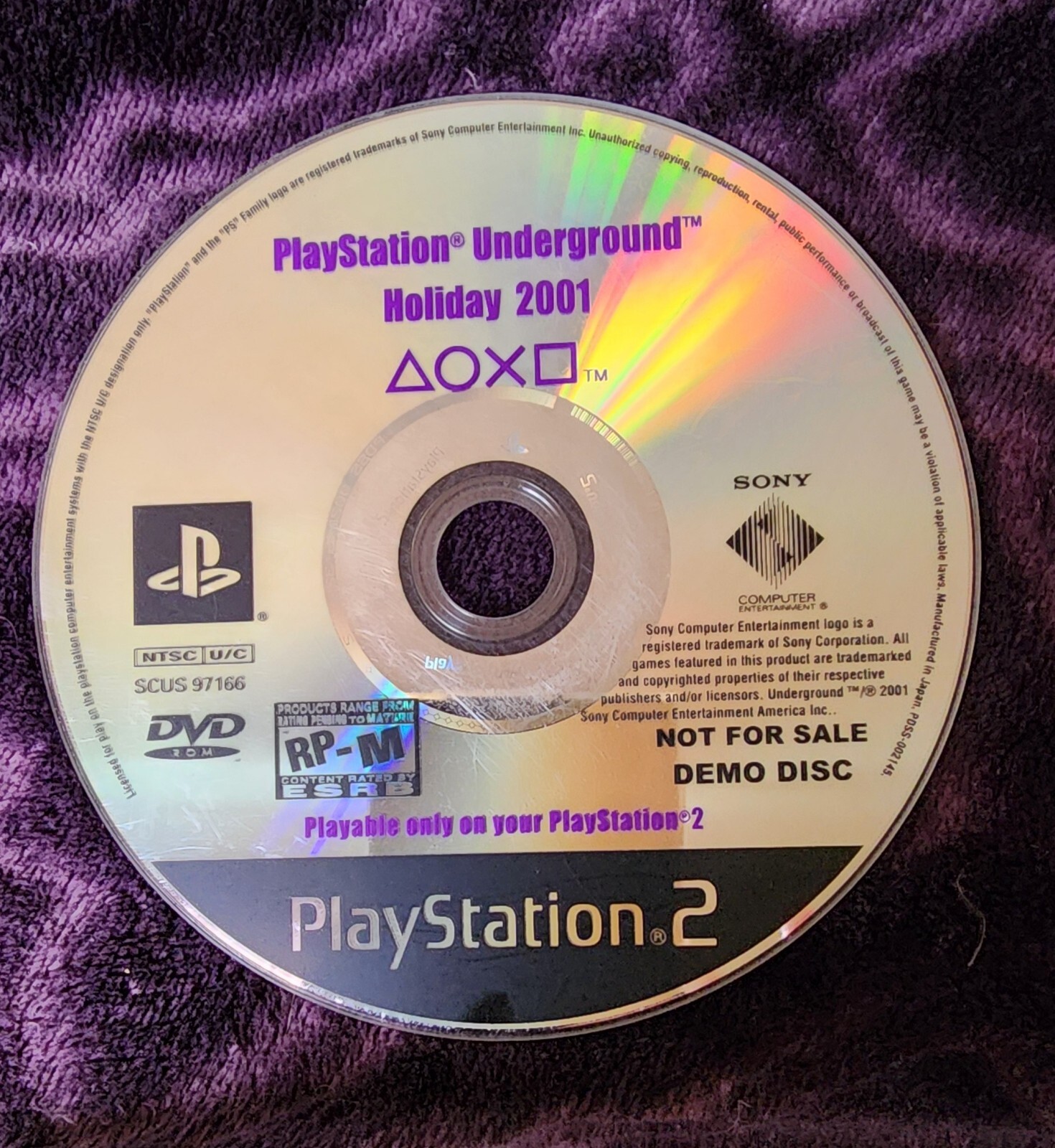 PlayStation 2 Underground Holiday 2001 Demo Disc Sony PS2 Tested | eBay