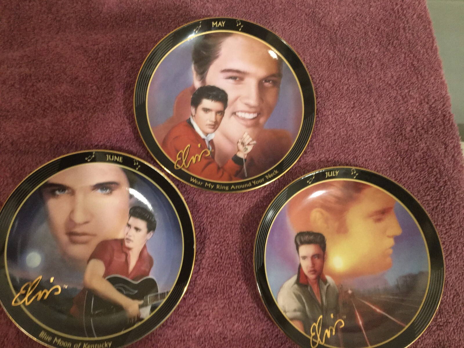 Elvis Presley Limited Edition Bradford Exchange Decorative Plates w ...