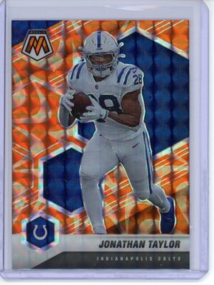 2021 Panini Mosaic Prizm Reactive Orange #96 Jonathan Taylor ...