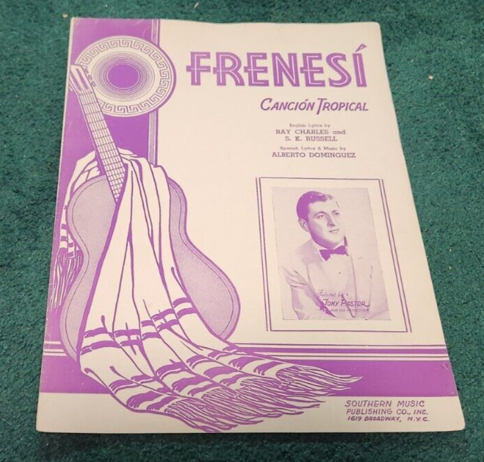 1941 FRENESI CANCION TROPICAL Sheet Music Alberto Dominguez Tony Pastor ...