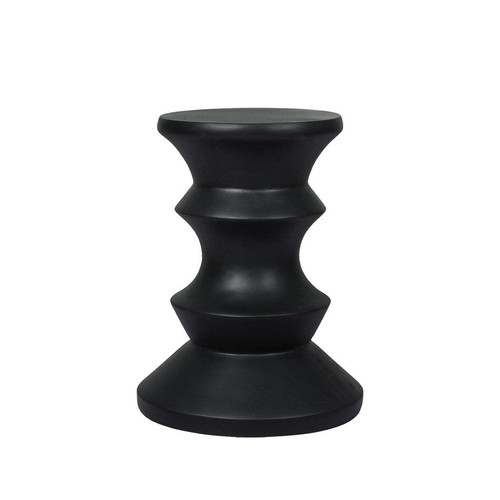 Side Table Geometric Chess Shape Magnesia Stool Stone Style Top 31cm | eBay