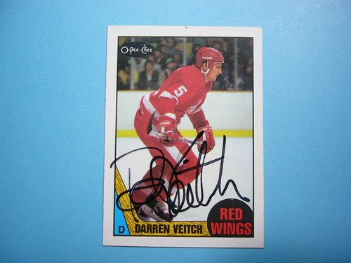 1987/88 O-PEE-CHEE HOCKEY CARD #114 DARREN VEITCH RC EX/NM NM AUTO ...