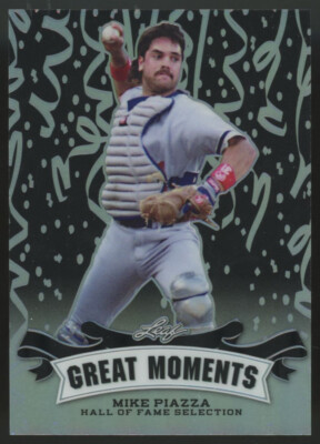 2016 Leaf Great Moments Mike Piazza Hall Of Fame Selection Black /7 #GM ...
