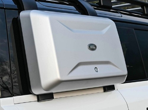 Silver Side Mounted Gear Storage Box Carrier for Defender 90 110 130 ...