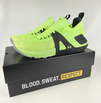 Under Armour Project Rock 4 Men Size 10.5 Shoes Green Black Sneakers ...