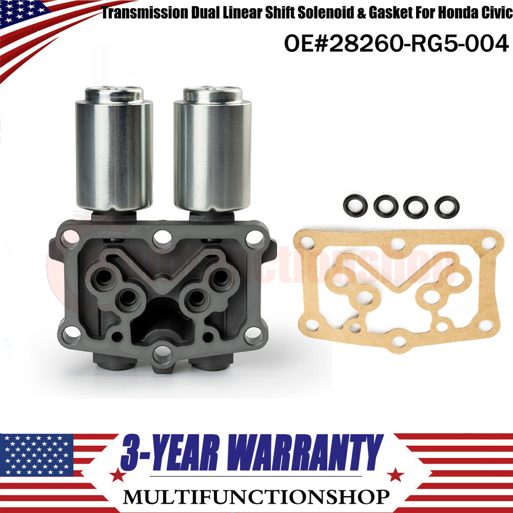 28260-RG5-004 Transmission Dual Linear Shift Solenoid & Gasket for ...