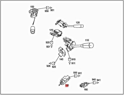 Genuine MERCEDES W639 VITO / MIXTO Box W639 Brake light switch ...