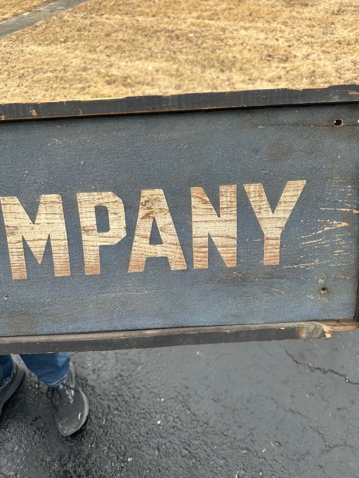 Original c1880s Adams Express Co. Wooden Smaltz Paint Advertising Trade ...