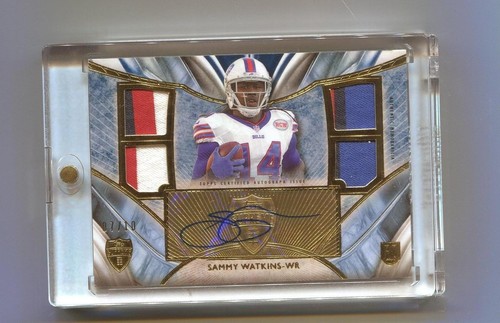 2014 Topps Supreme #SAQR-SW Sammy Watkins Autographed Quad Relics Blue ...
