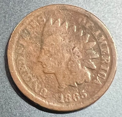 1865 Indian Head Penny US Type Bronze Coin One Cent 1c Circulated ...