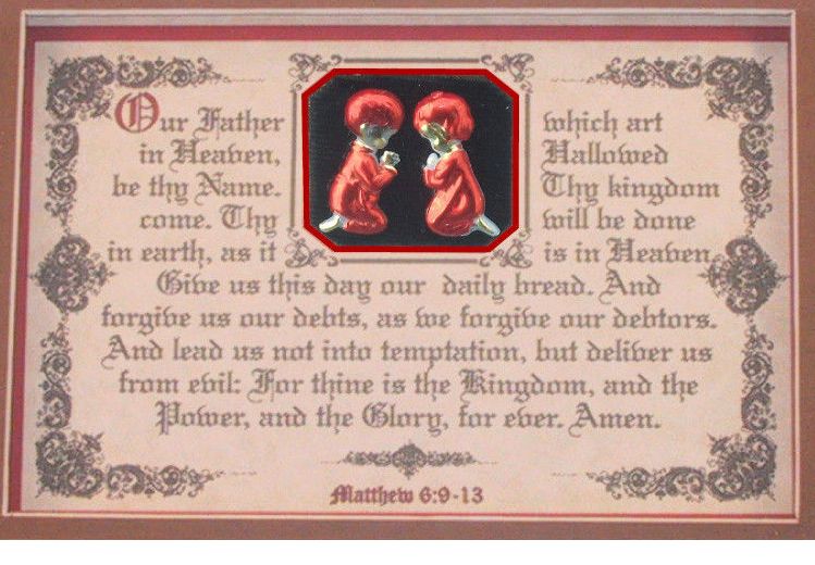 THE OUR FATHER-LORD'S PRAYER Bible Verse Scripture Plaque Framed ...