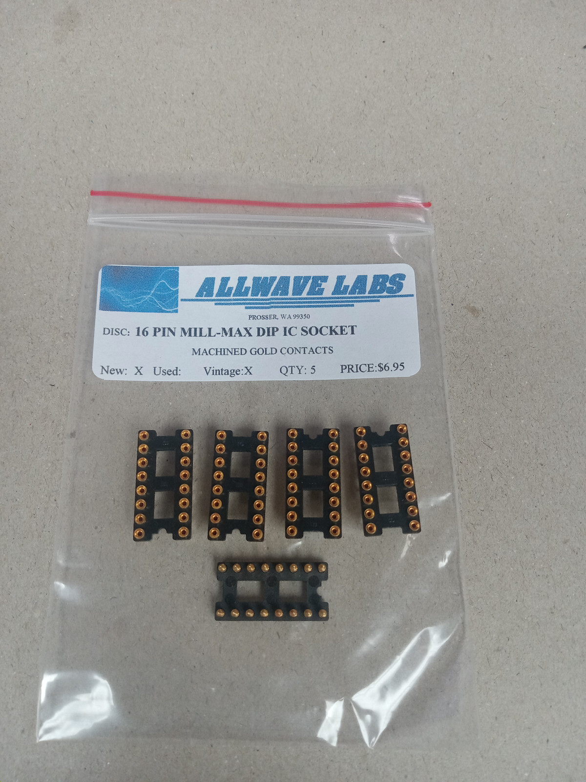 16 PIN Mill-Max DIP Machined GOLD contacts IC Socket (5 PCS ) | eBay