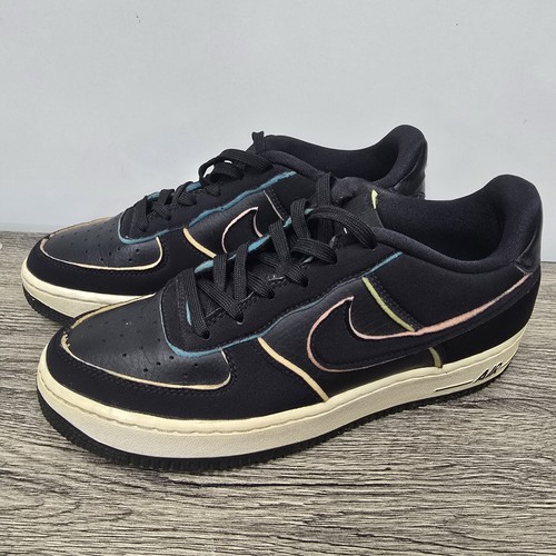 NIKE AIR FORCE 1 LV8 GS 'OUTLINE' Black/Pink-Barely Volt CD7406-001 ...